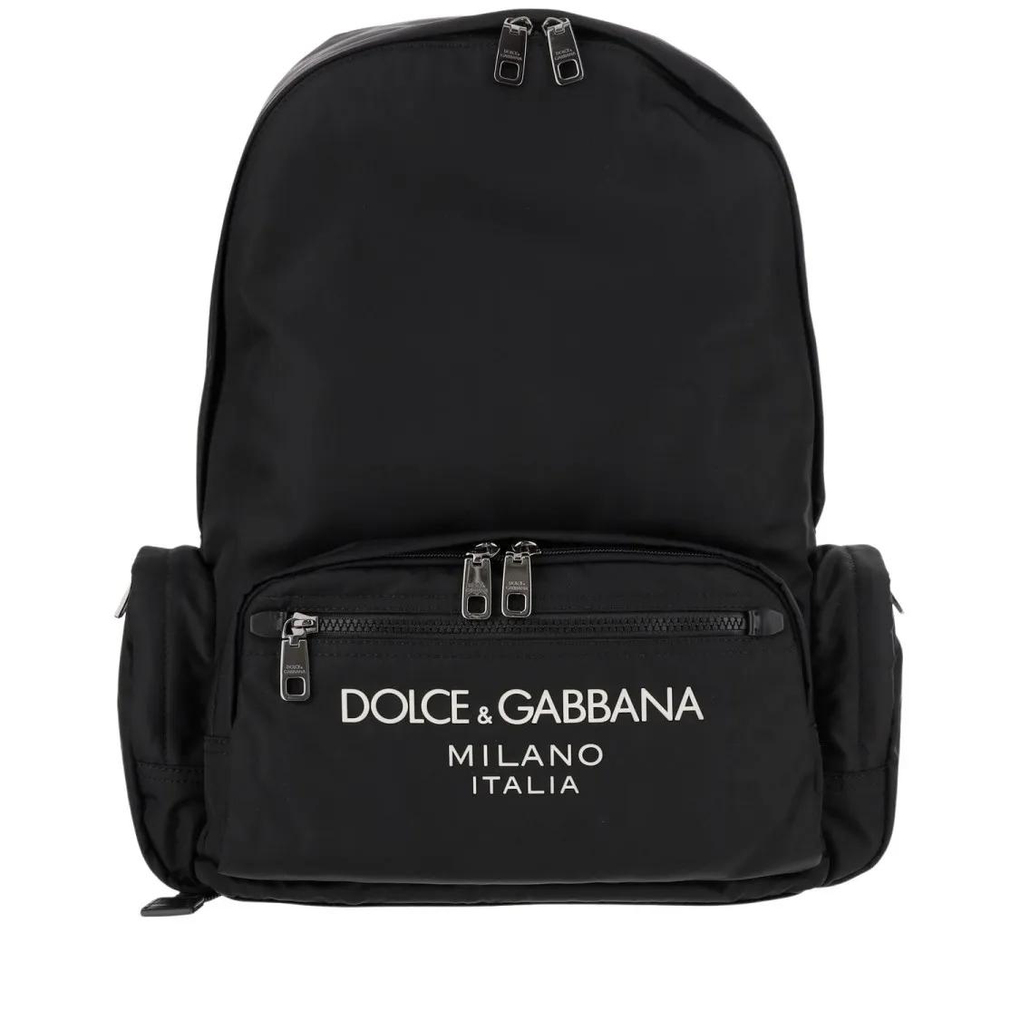 Dolce&Gabbana Nylon Backpack With Logo Black | Rucksack