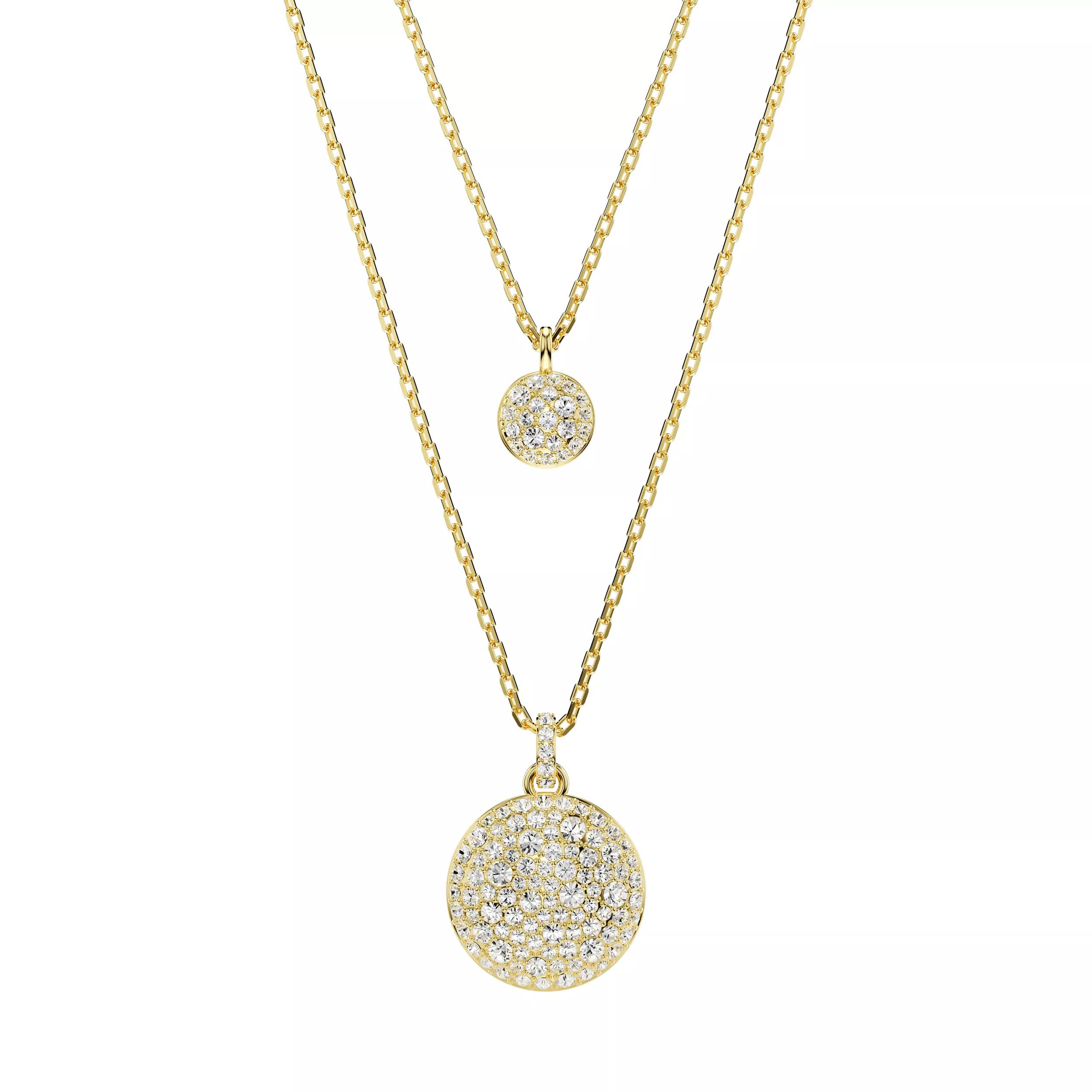 Swarovski Meteora layered pendant White | Mittellange Halskette