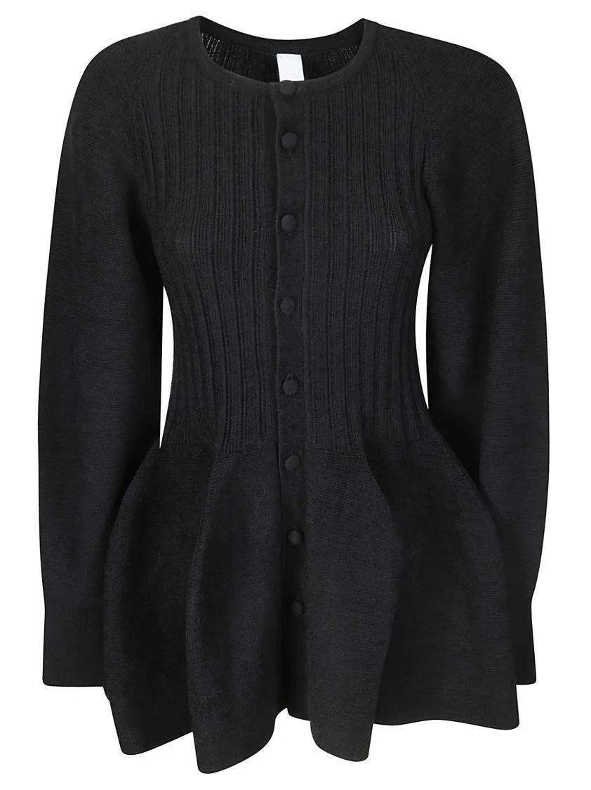 CFCL Short Dress With Balloon Sleeves Black | Mini-Kleider