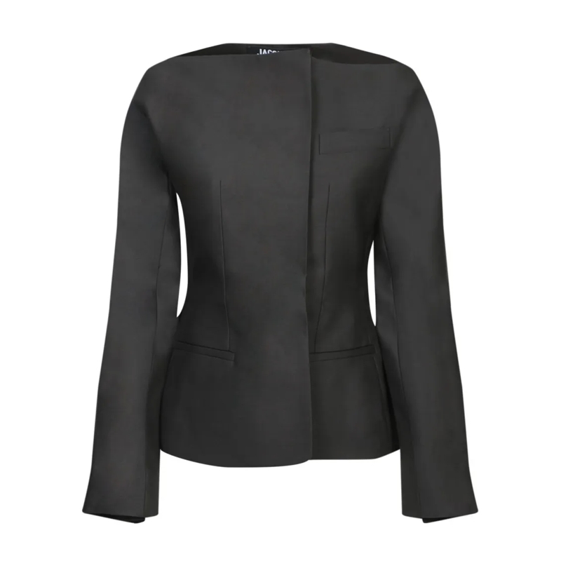 Jacquemus Structured Open Front Black Jacket Black | Übergangsjacke