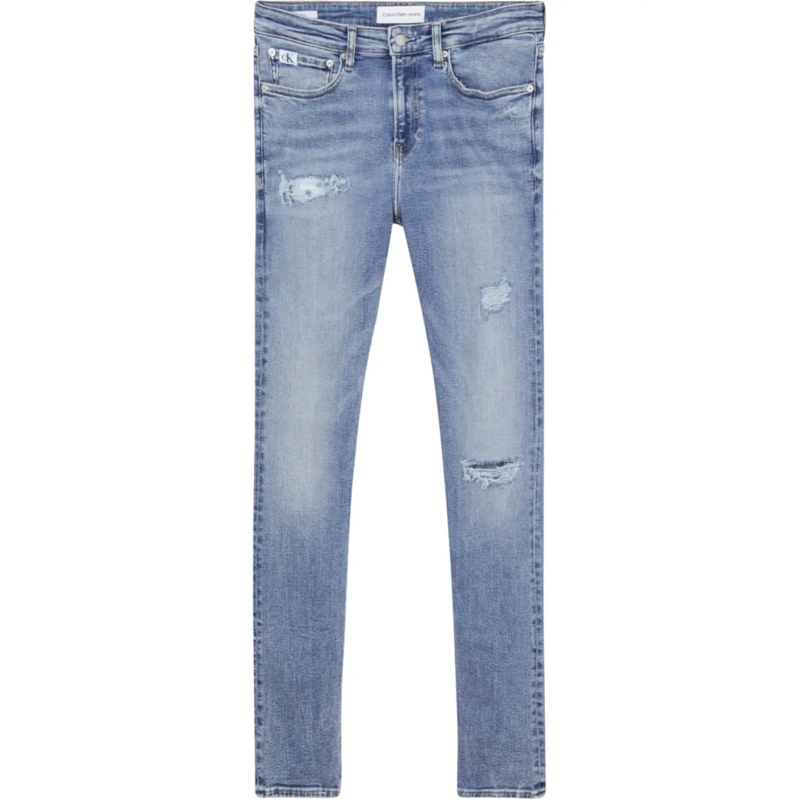Calvin Klein Distressed Light Blue Slim Fit Jeans Blue | Jeans