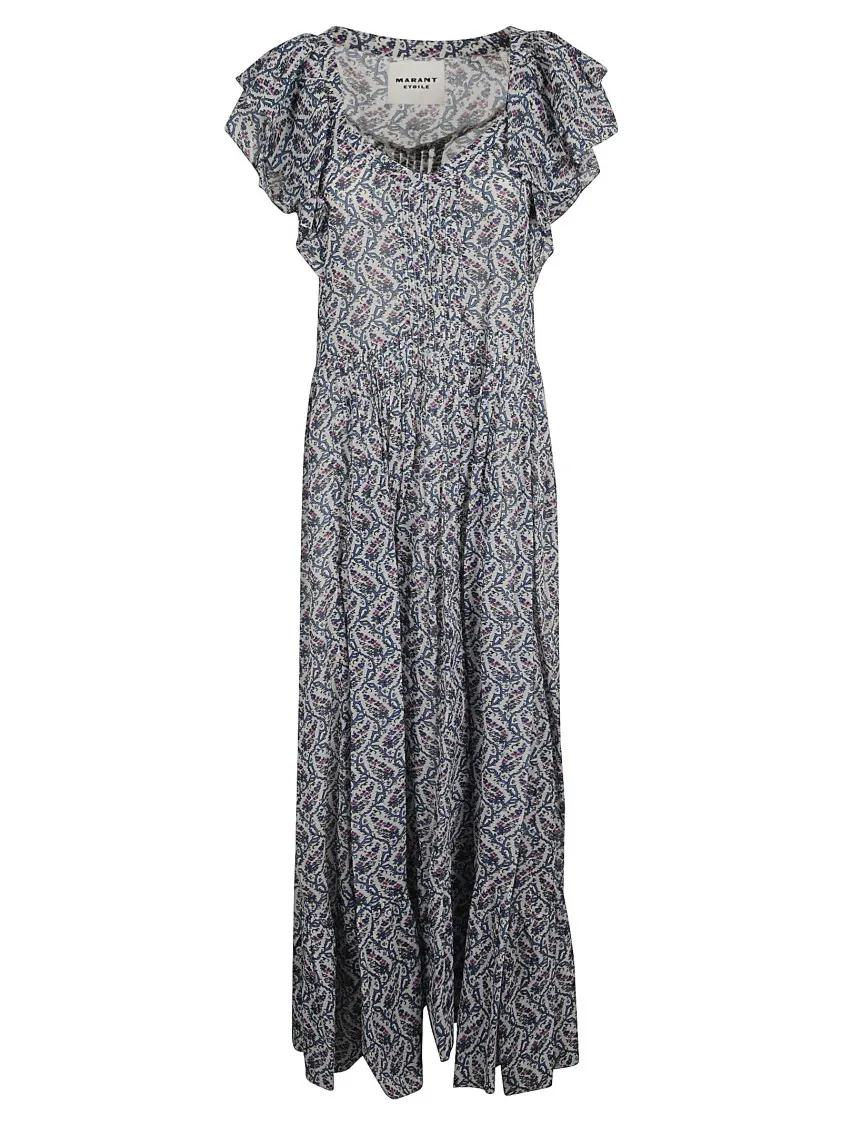 Etoile Isabel Marant Beige Flowing Maxi Dress Grey