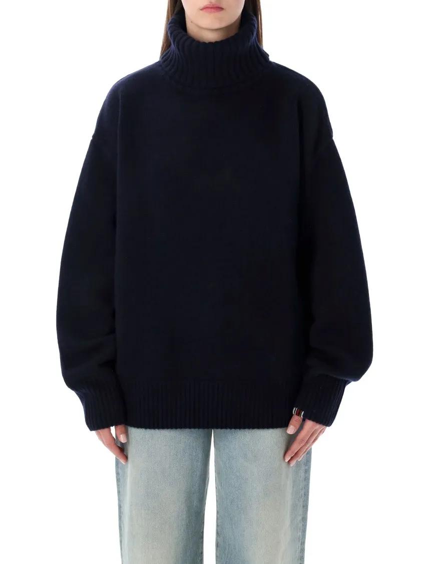 Extreme Cashmere Voluminous Oversized Garment Black | Rollkragenpullover