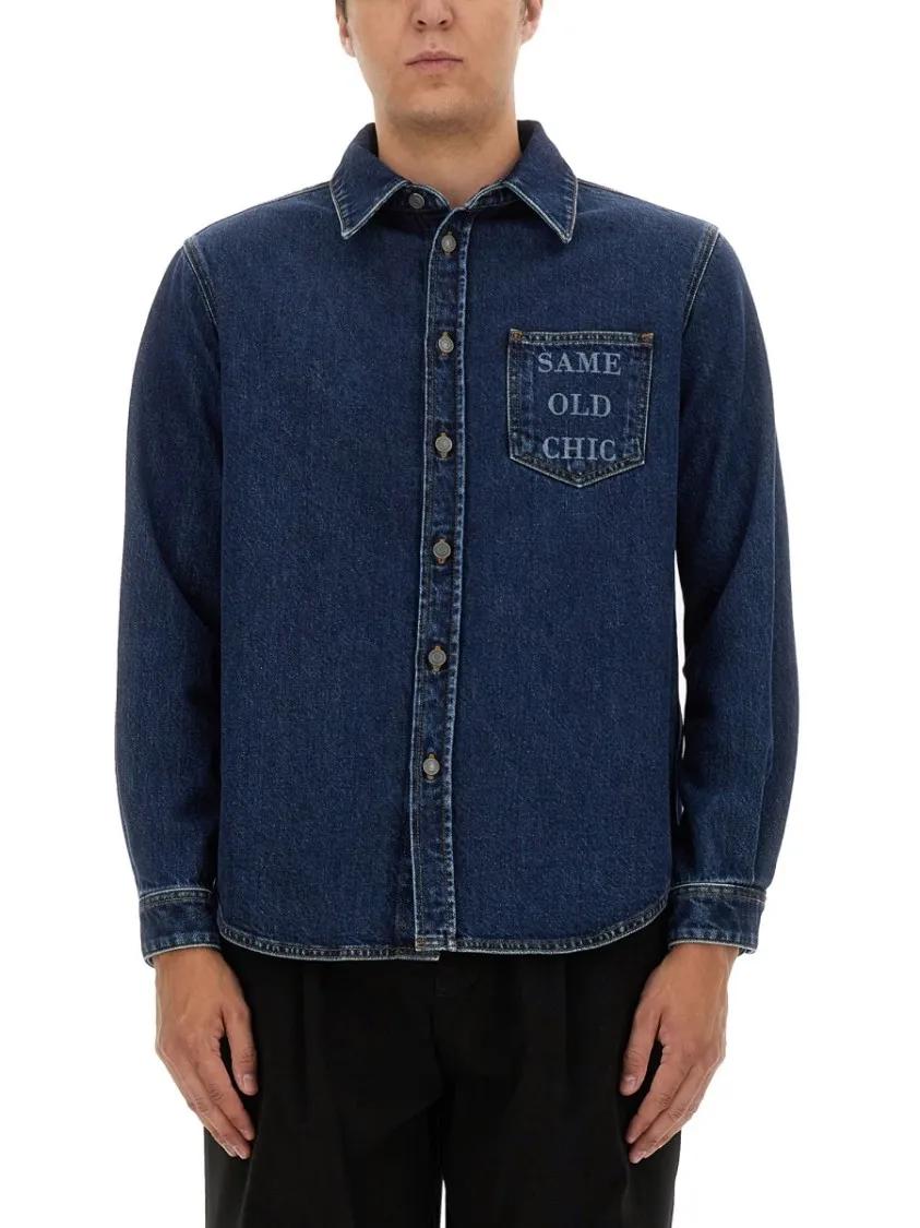 Moschino "Same Old Chic'" Shirt Blue | Hemd