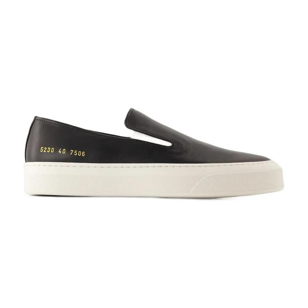 Common Projects Slip On In Leather Sneakers - Black Leather Black ...