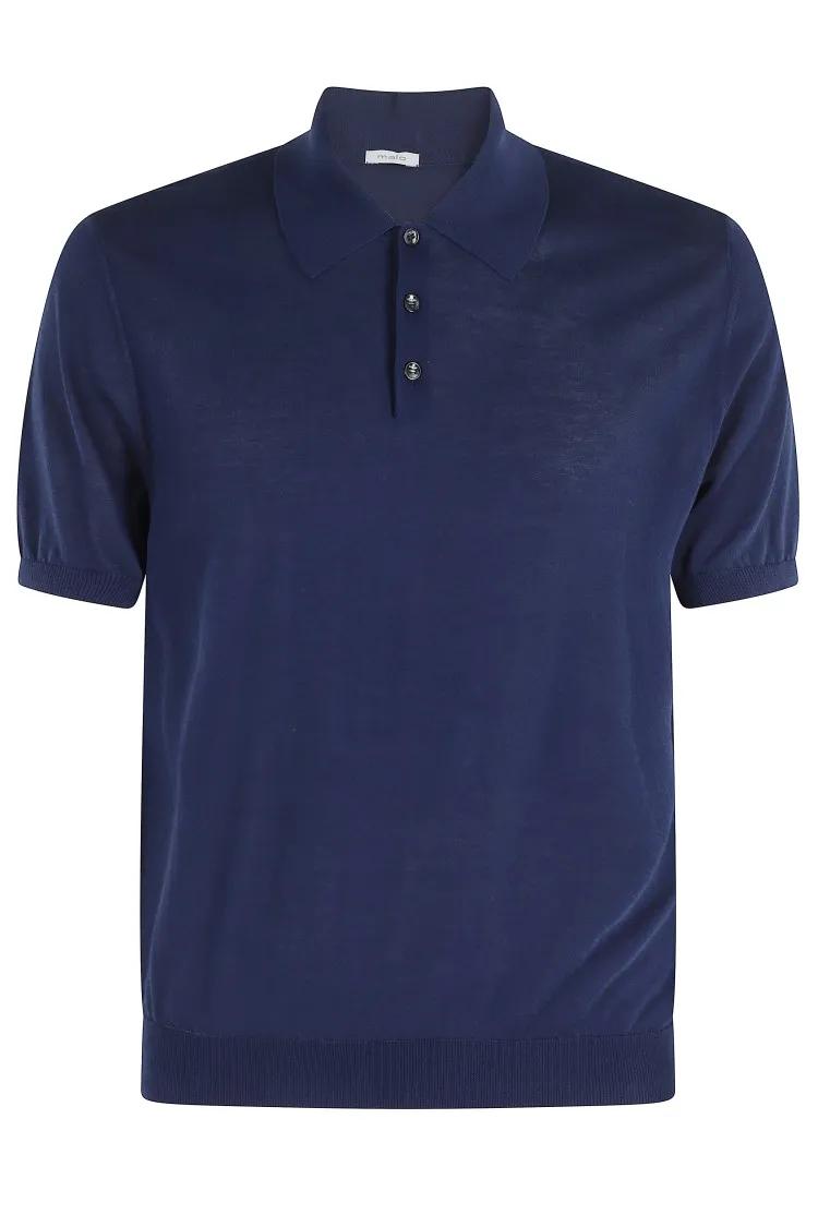 Malo Makò Cotton Polo Shirt Blue | Polohemd