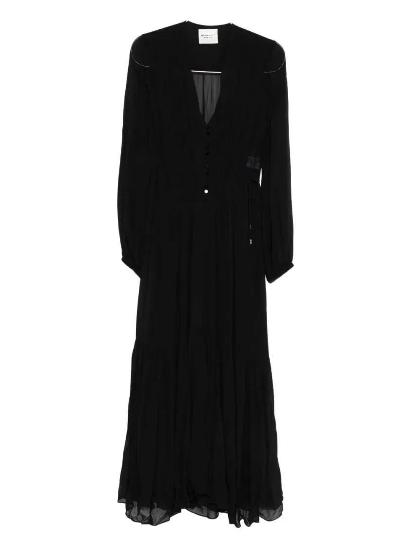 Etoile Isabel Marant Maxi Dress With Flowing Silhouette And Deep V-Neck ...