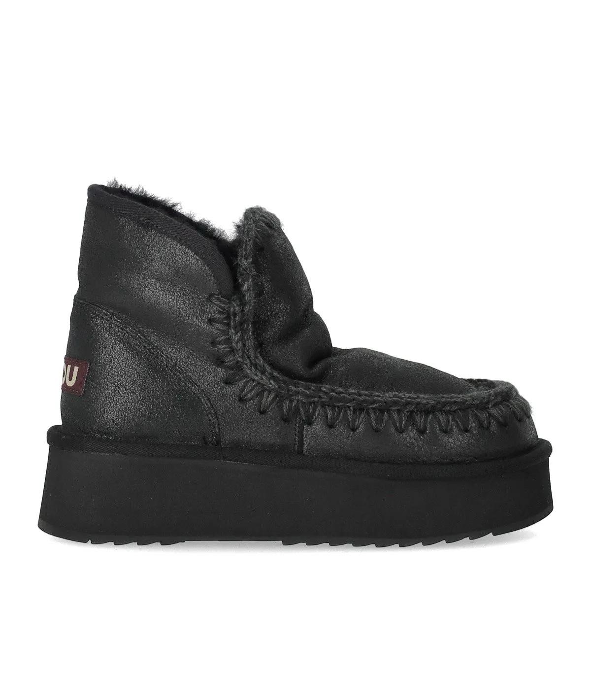Mou Mini Eskimo Platform Black Boot Black | Botte