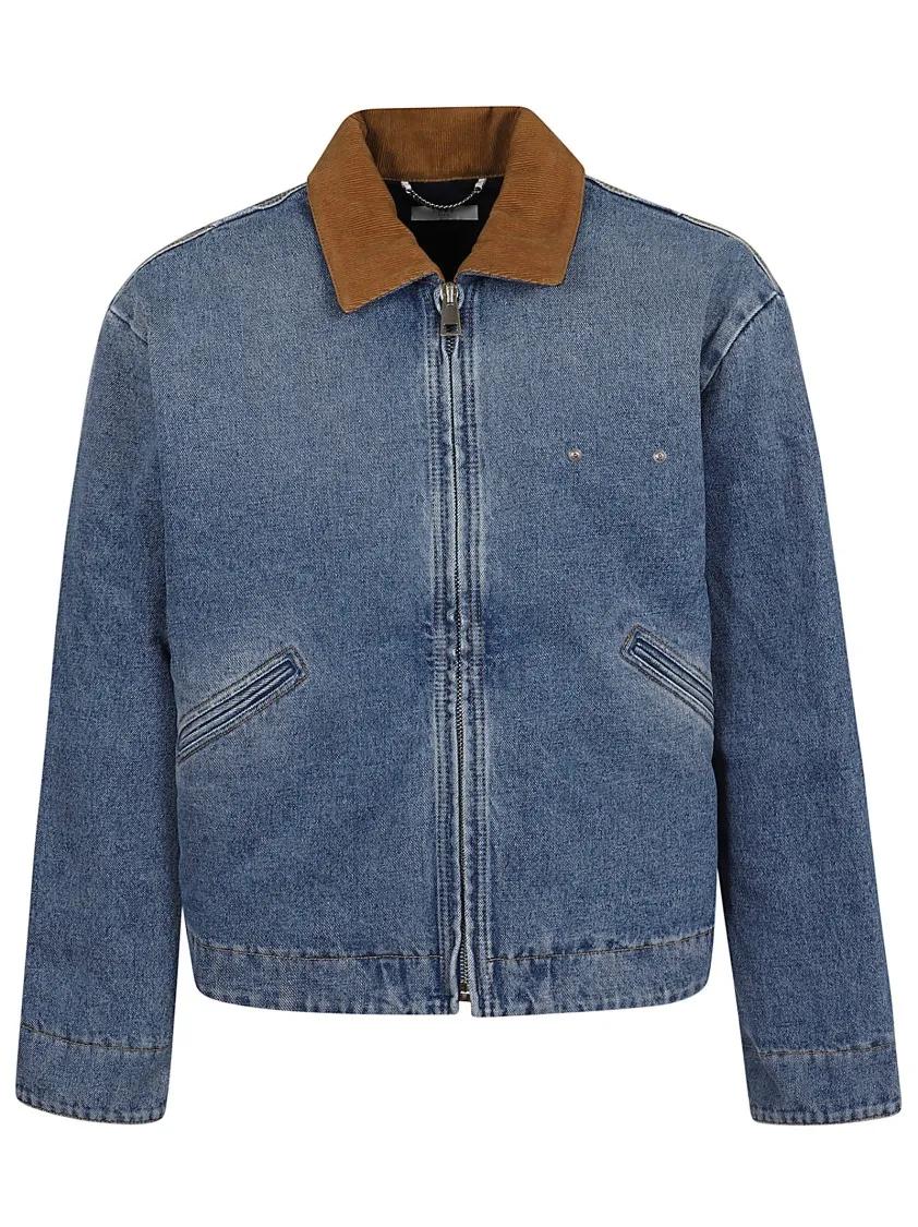 1989 Studio Cotton Denim Bomber Jacket Blue | Jeansjassen