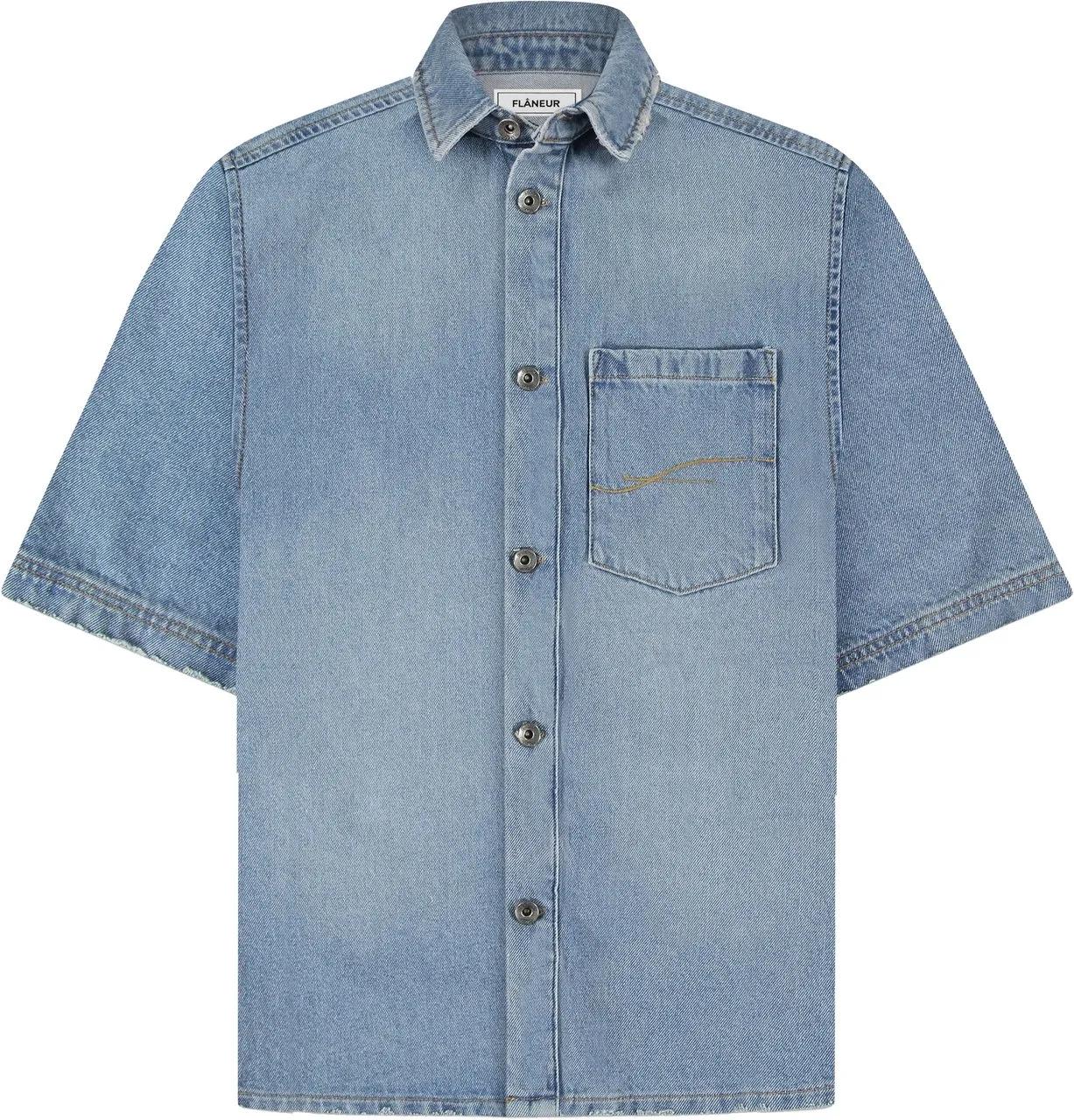 Flâneur Denim Shirt | Light Blue blau | Legeres Oberteil