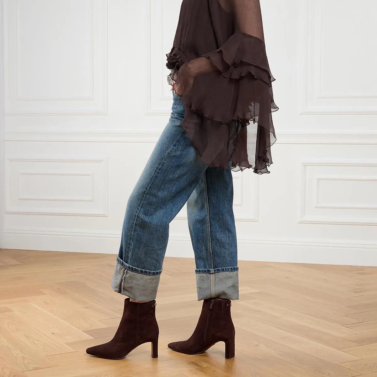 Saige Sam Edelman Black Suede Booties Sam Edelman Saige Cafe Noir