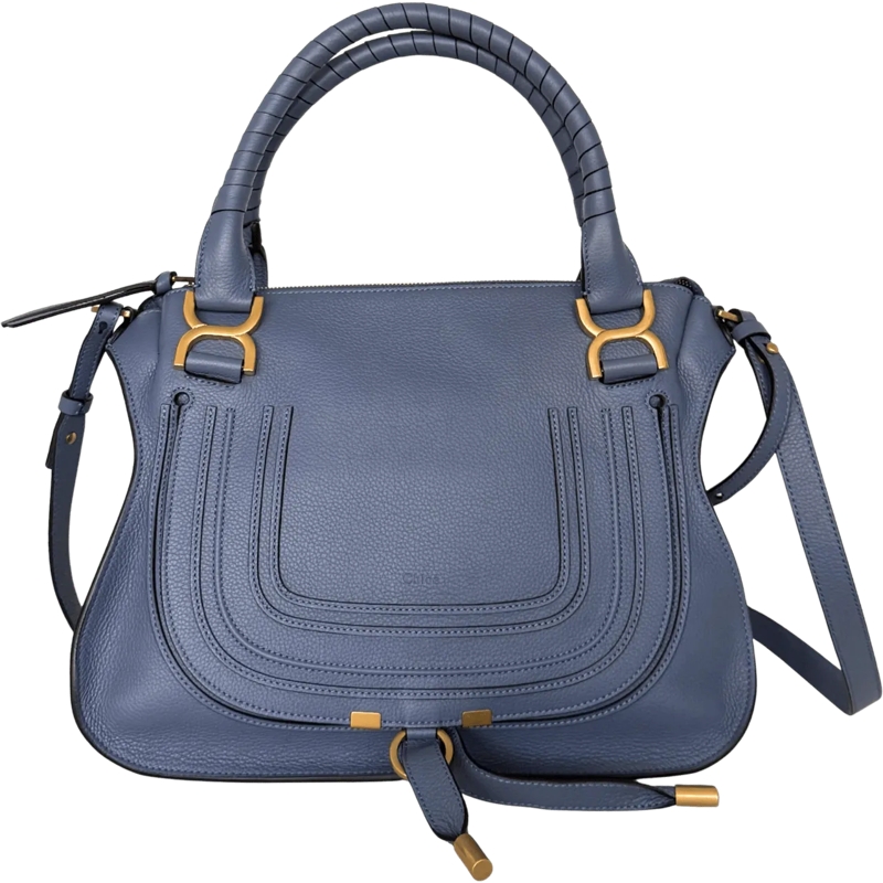 Chloé Chloe Marcie Medium Double Carry Bag Graphite Navy blau | Tote