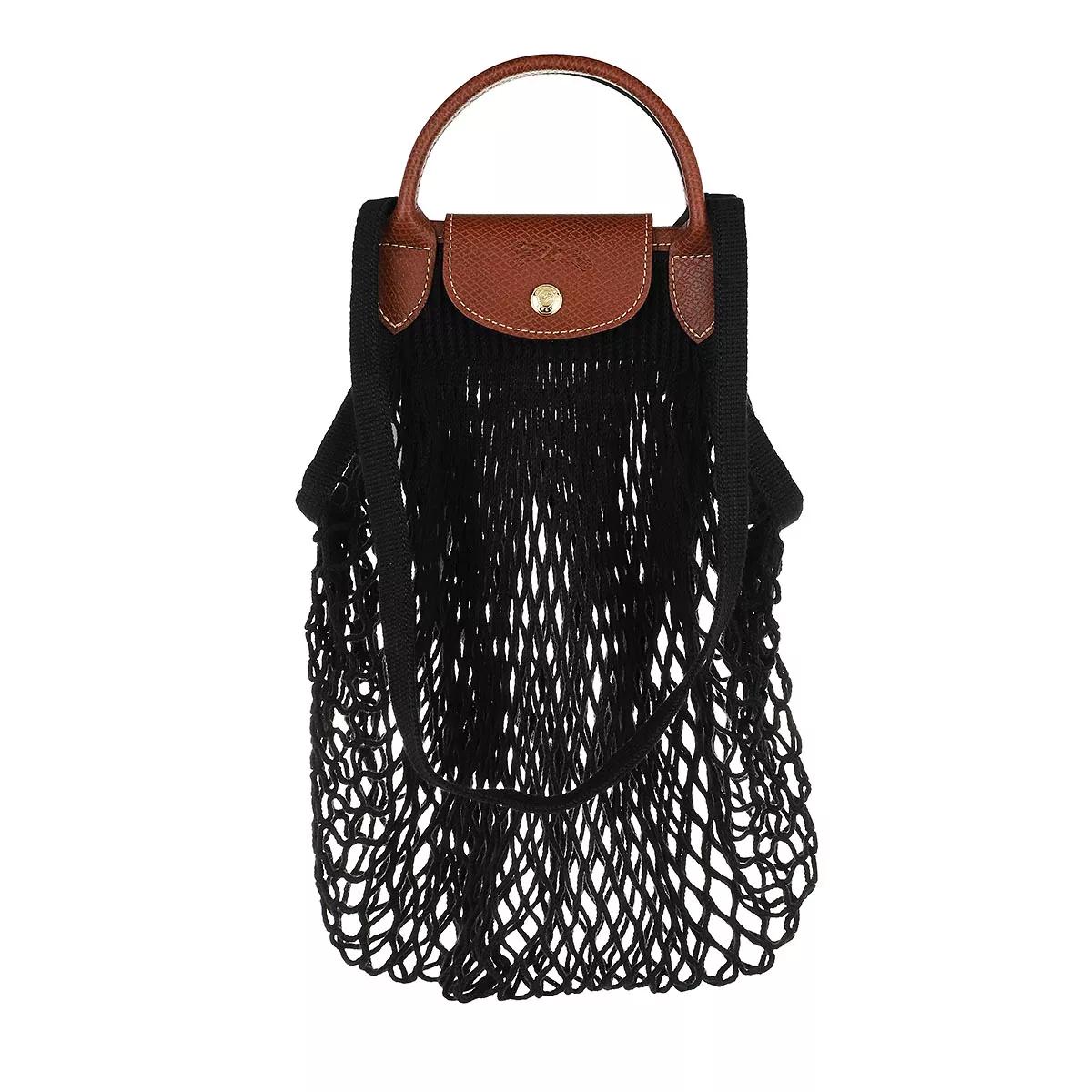 Longchamp Le Pliage Filet Schwarz L | Shopper
