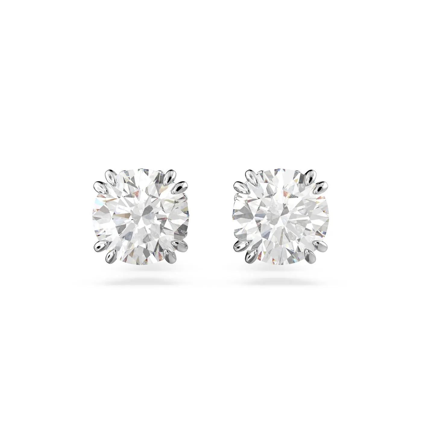 Swarovski Constella Round cut Rhodium plated White | Earcuffs