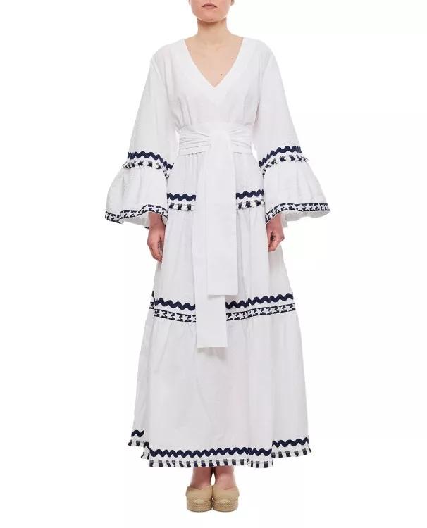 FLORA SARDALOS Kerkyra Cotton Long Dress White