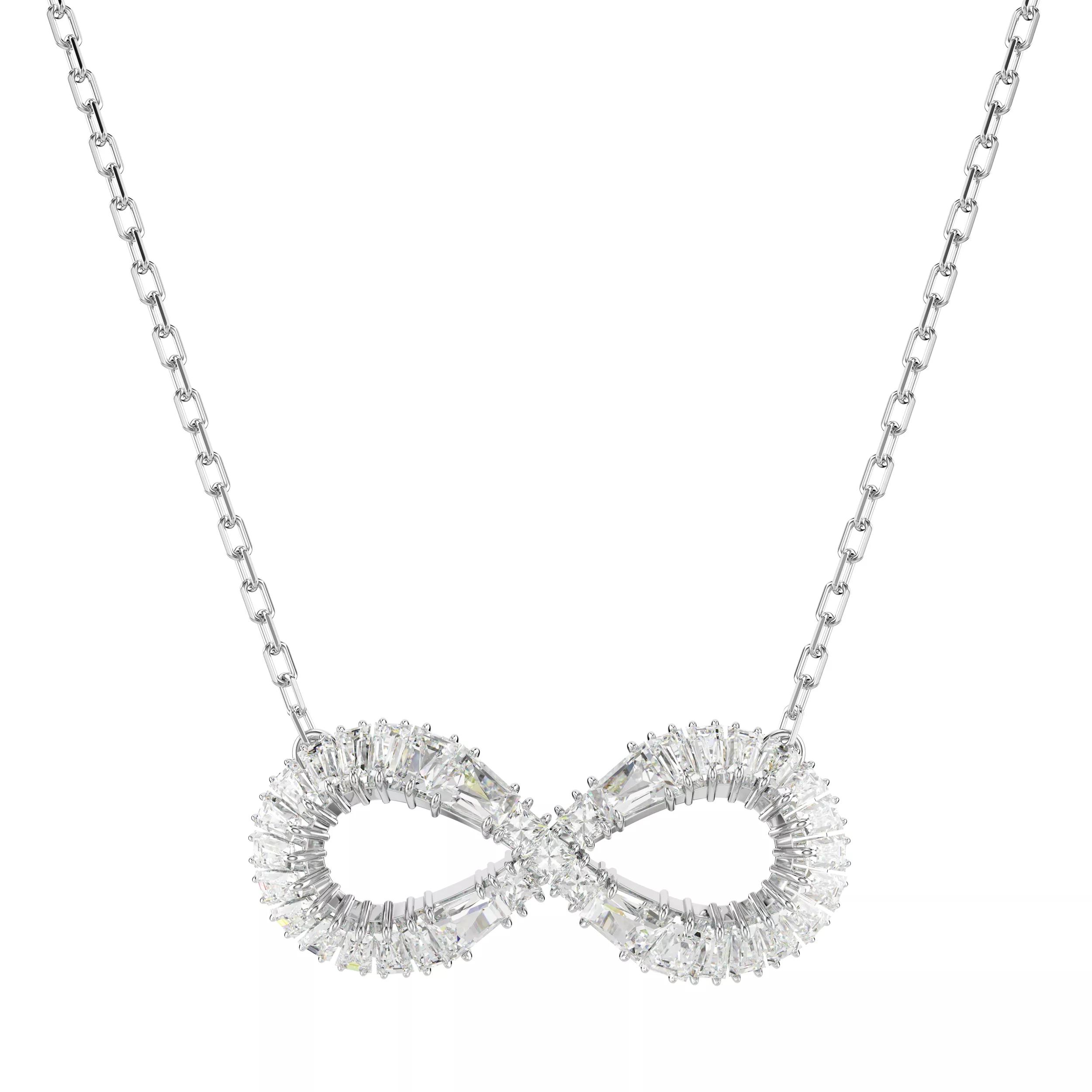 Swarovski Hyperbola pendant, Infinity, Rhodium plated White | Medium ...