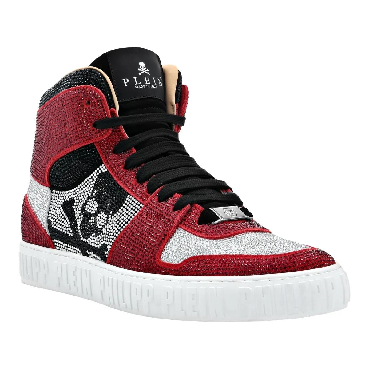 Philipp Plein Hightop-Sneaker Notorious Mit Schmucksteinen rot | Low ...
