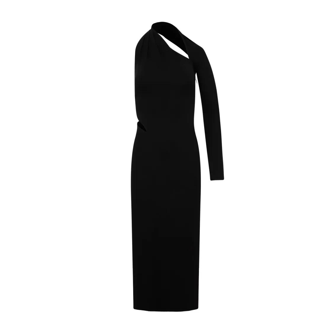 Versace Black Cocktail Dress Black | Midikleid