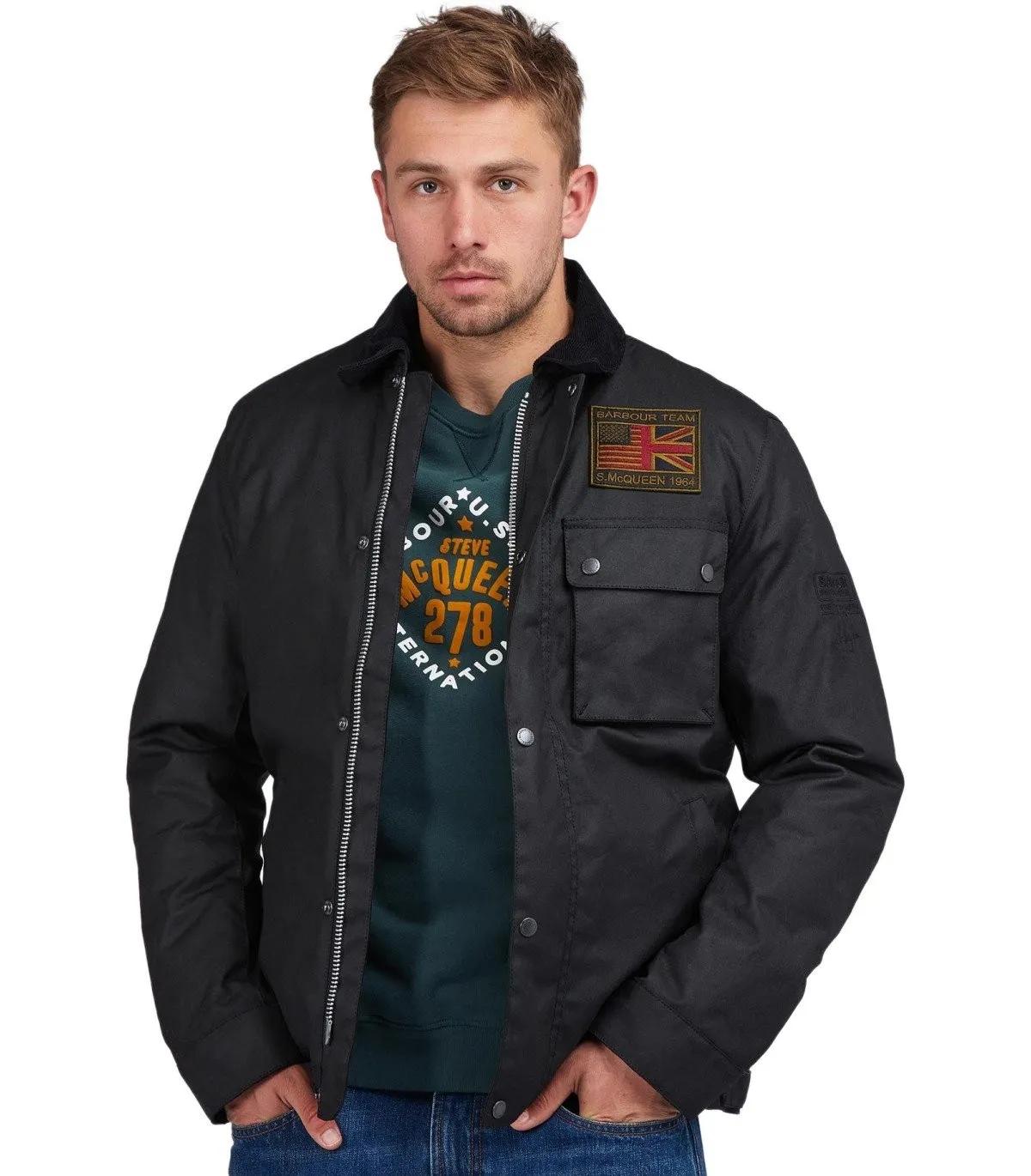 Barbour BARBOUR INTERNATIONAL WORKERS WAX SCHWARZE JACKE mehrfarbig