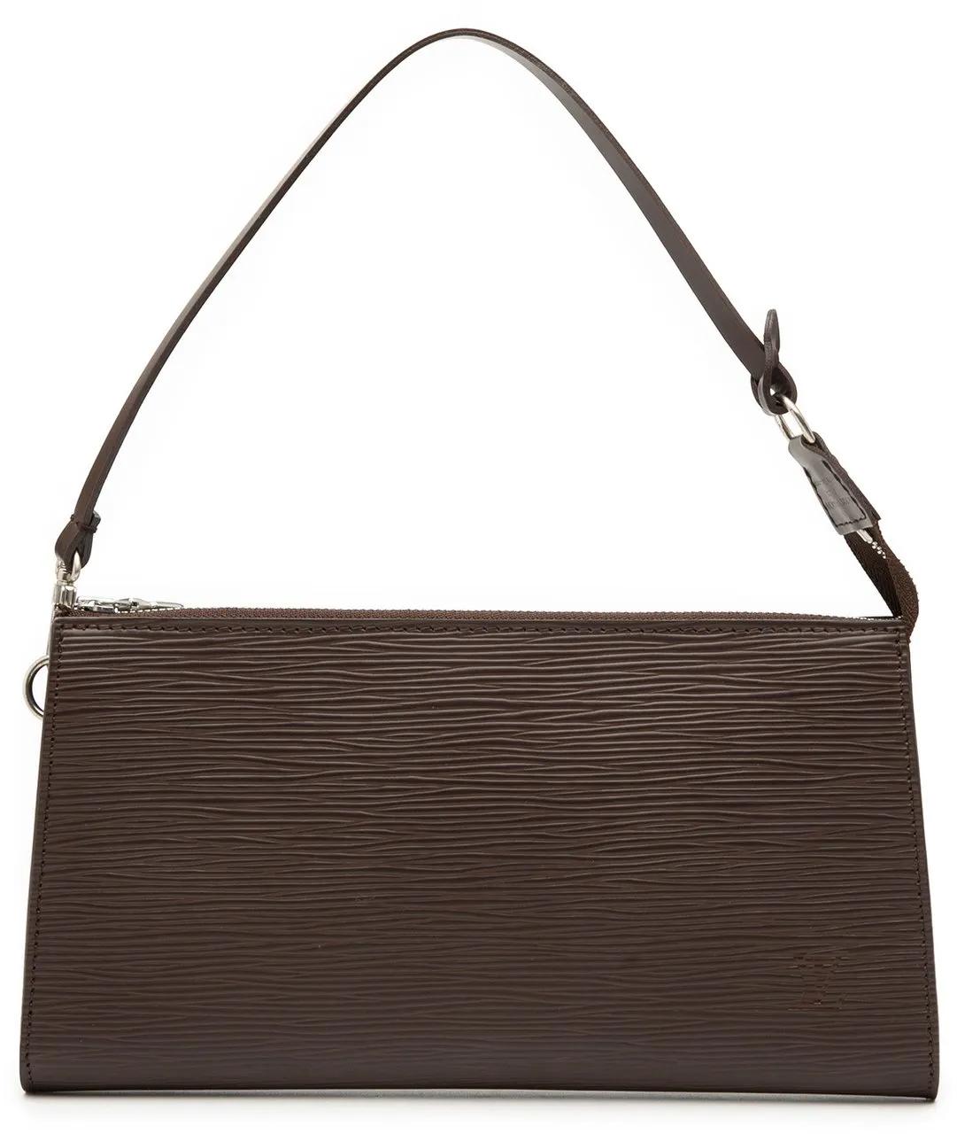 Pre-Loved Louis Vuitton Schultertasche | Epi Pochette Accessoires braun