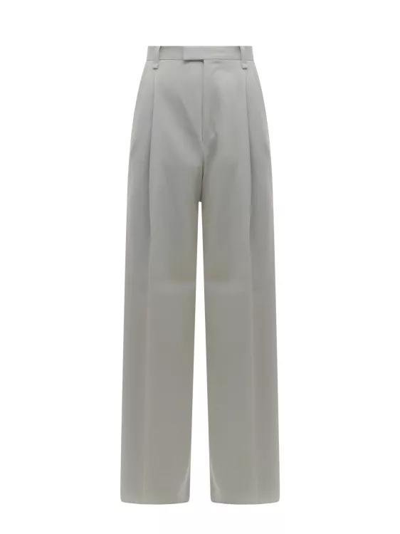 Lanvin Wool Trouser With Wide Leg Grey | Hosen