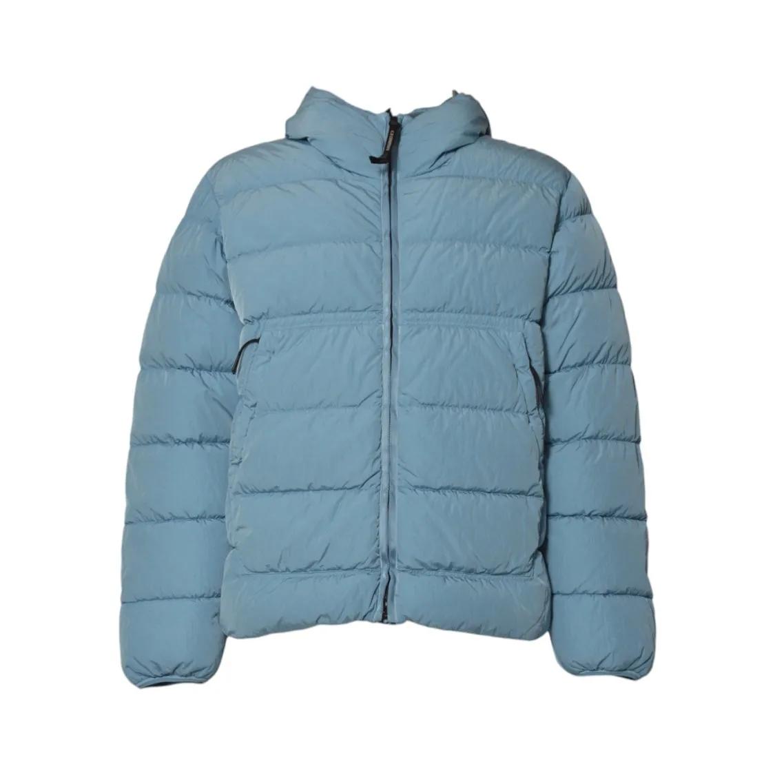 CP Company Puffer Jacket With Horizontal Quilted Stitching An Blue ...