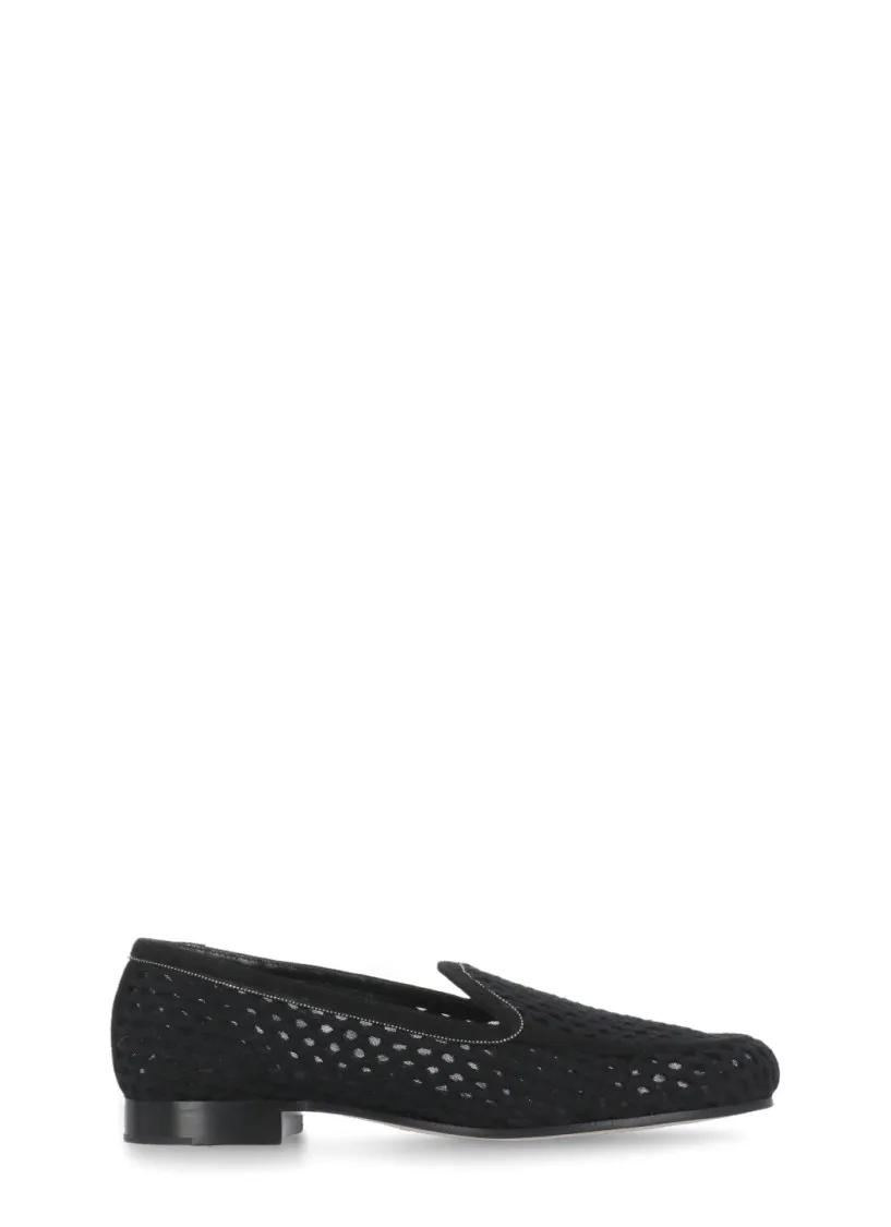 Fabiana Filippi Black Fabiana Filippi Fabric And Leather Loafers Black ...