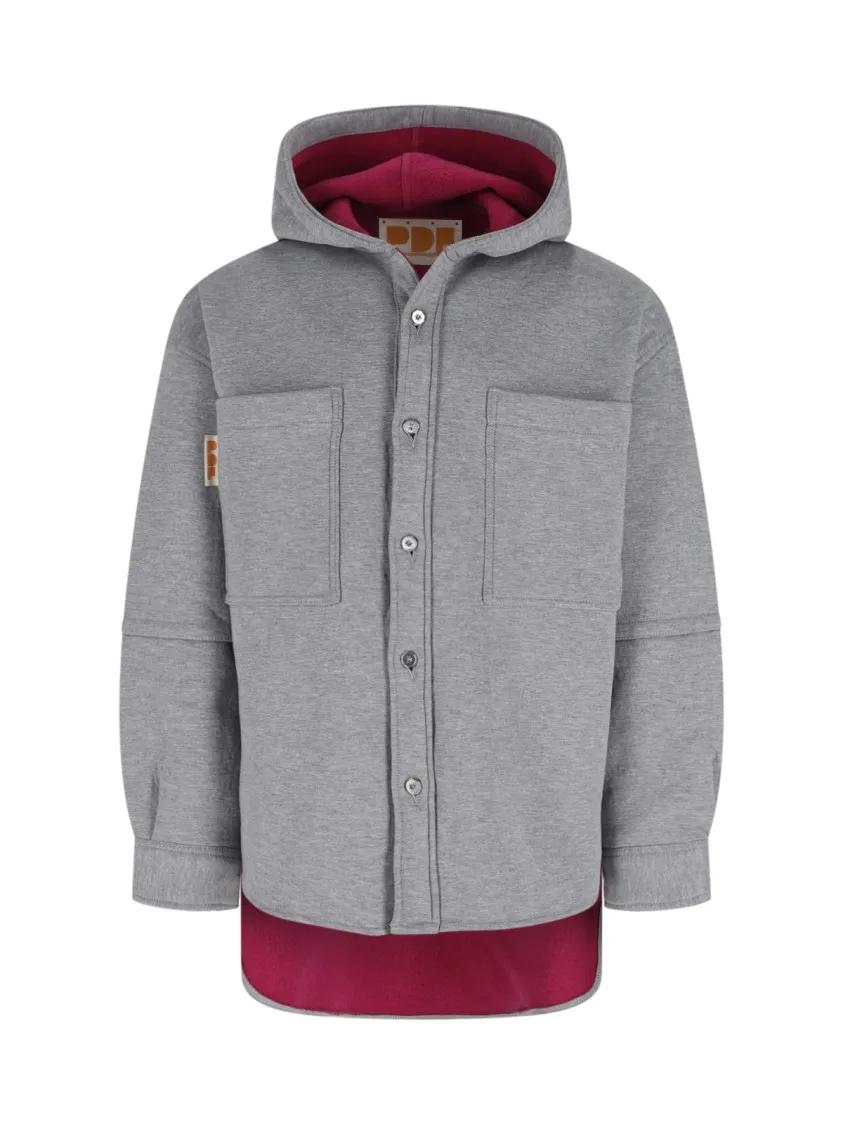 PDF DOMENICO FORMICHETTI Logo Hooded Cardigan – Grey Grey | Vest