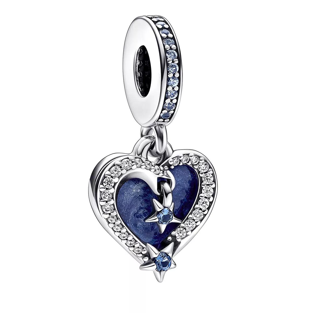 Pandora Himmlische Sternschnuppe Herz doppelter Anhänger C Blue | Pendentif
