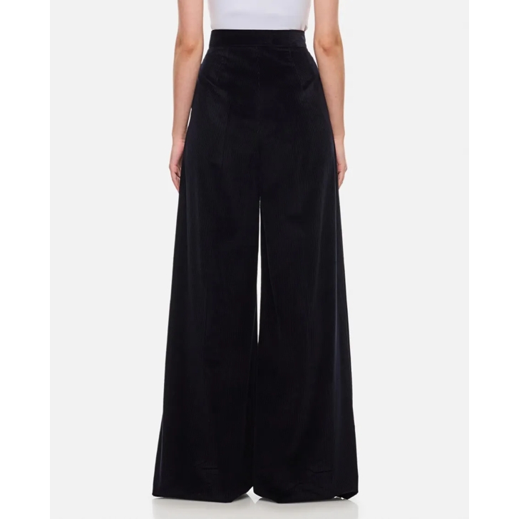 Gilly Velvet Wide Leg Pants Black