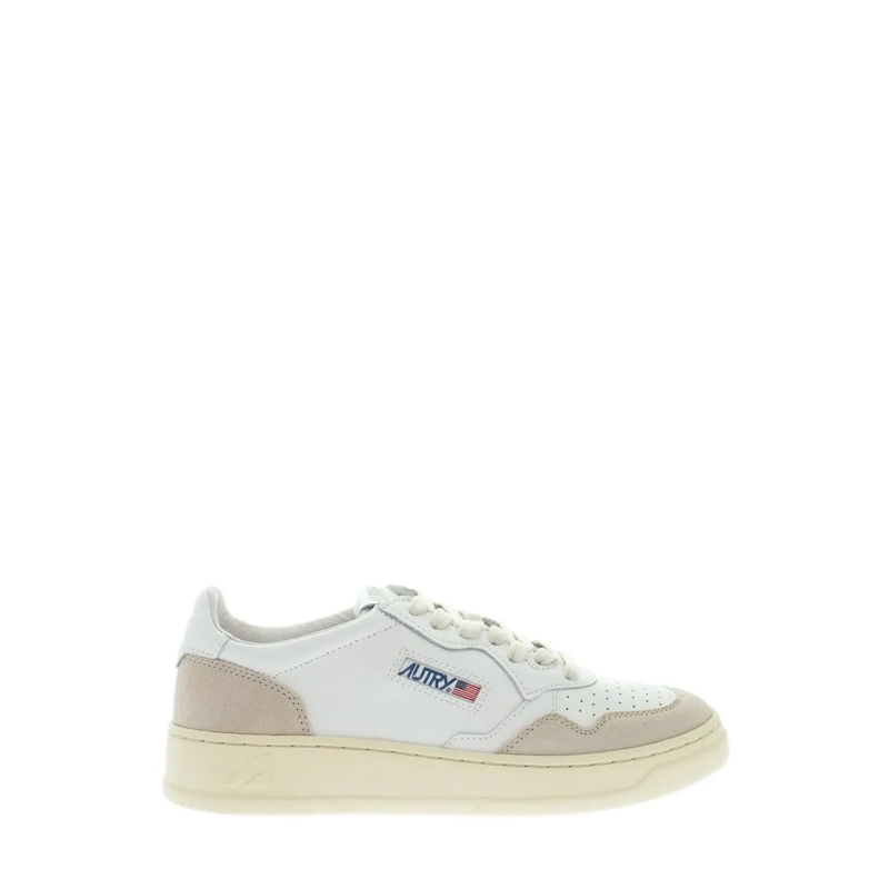 Autry International Medalist Low - Leather And Suede Sneakers White ...