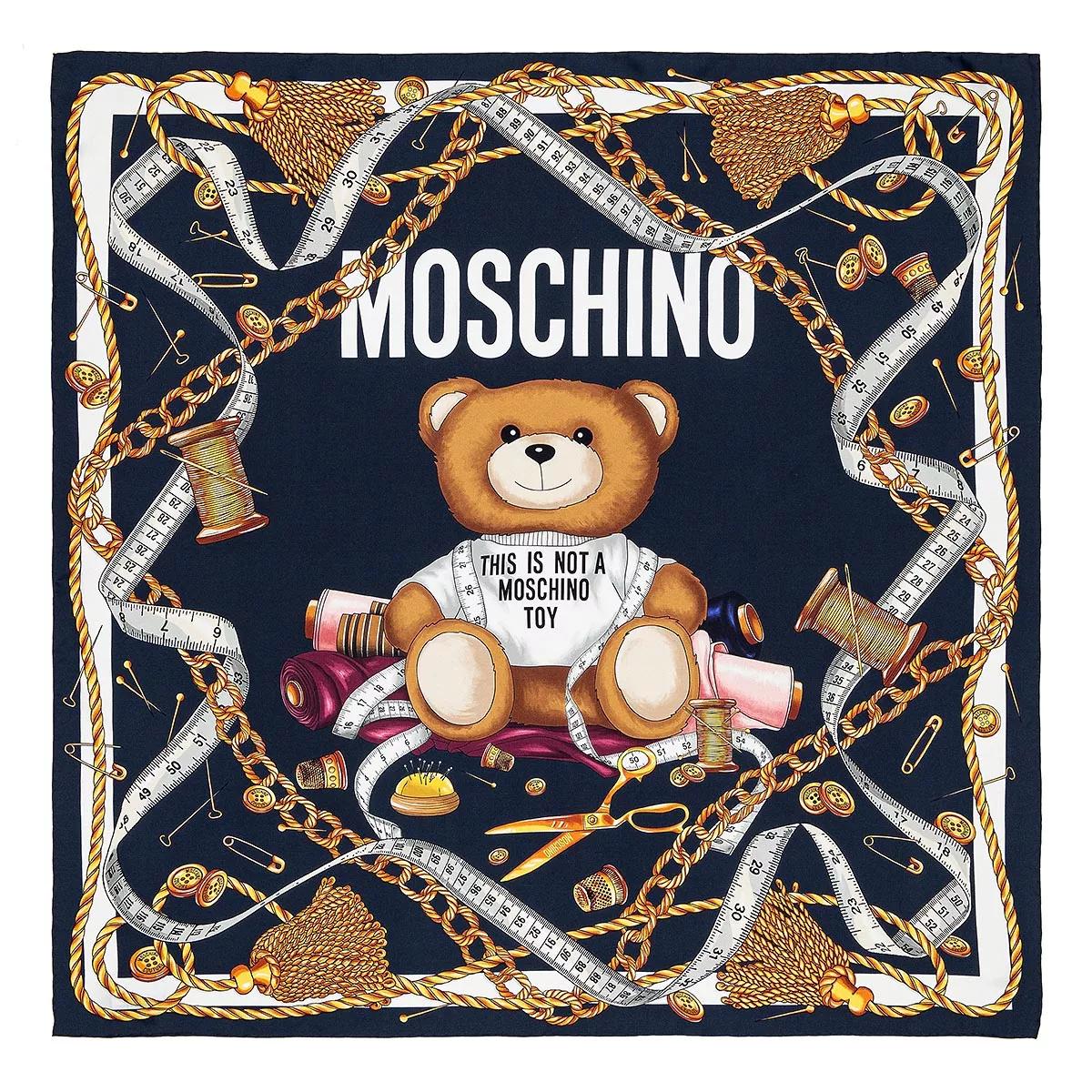 Moschino Scarf 90X90 cm Navy | Lichtgewicht Sjaal