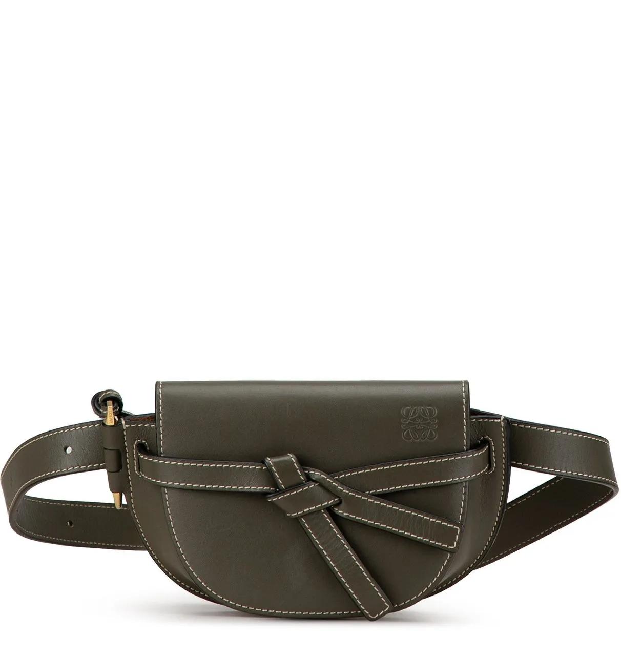 Loewe Mini Leather Gate Belt Bag grün | Schoudertas