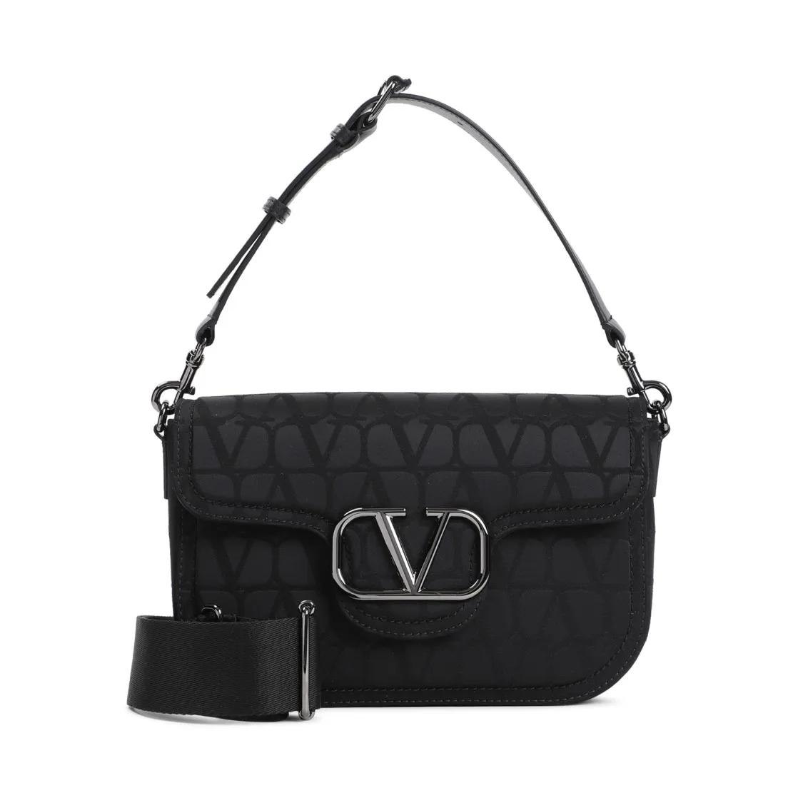 Valentino All Time Black Polyester Shoulder Bag Black | Schultertasche