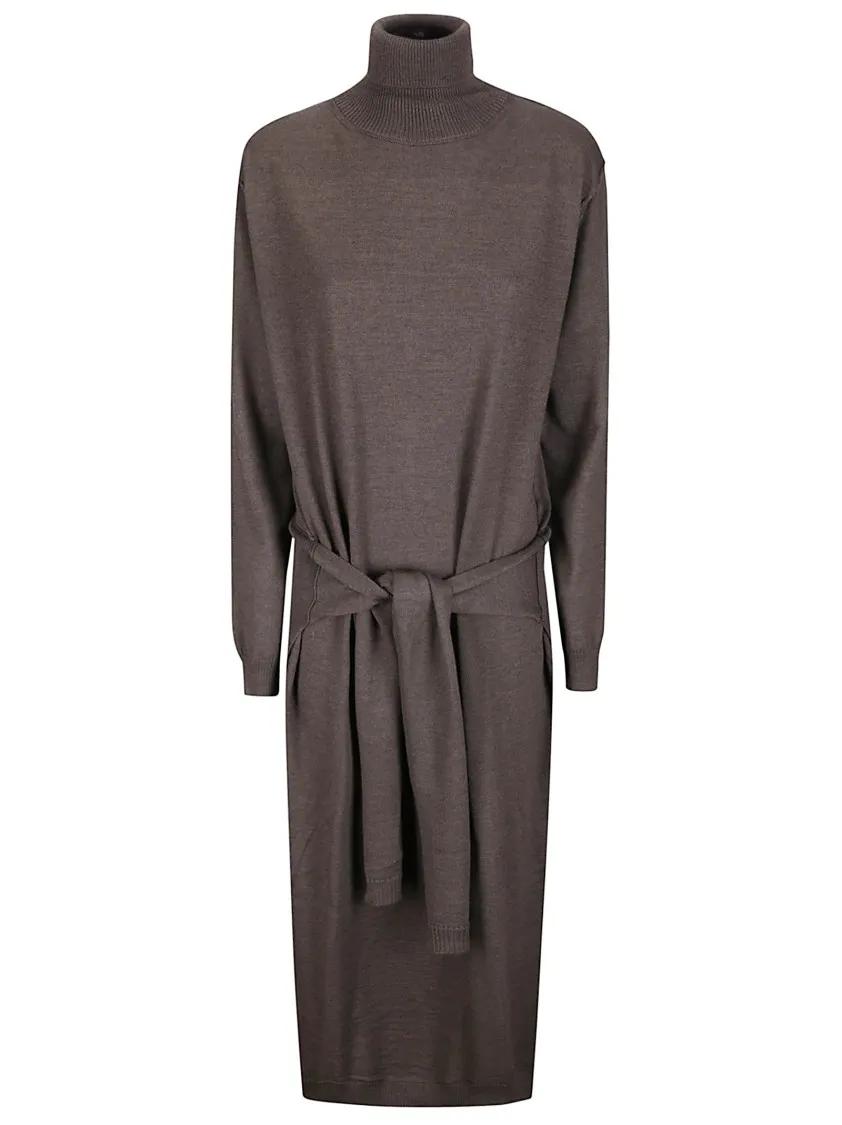 Lemaire Trompe L'oeil Dress With Optical Illusion Design Grey