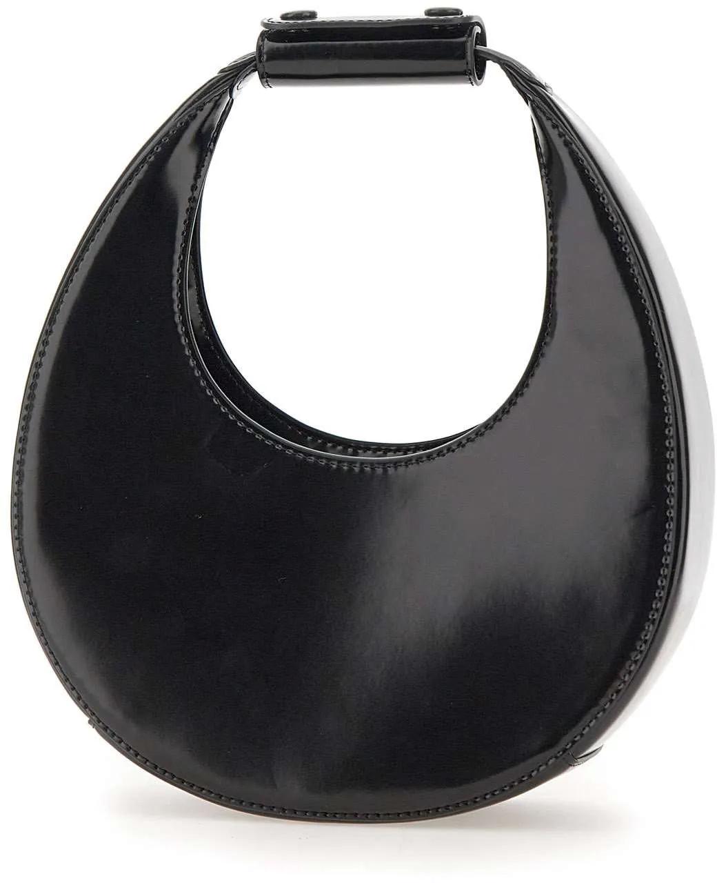 Staud Mini Moon Bag - Leather - Black Black | Schoudertas