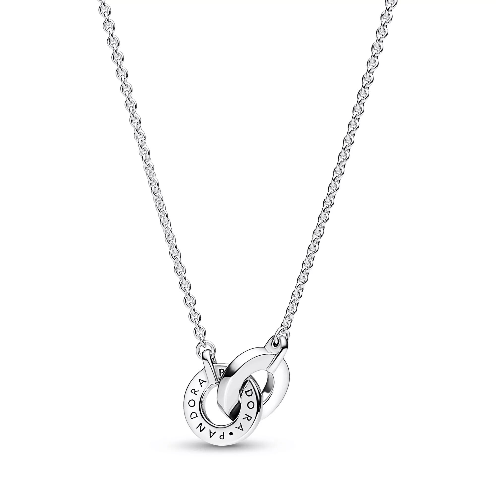 Pandora Pandora Signature Intertwined Pave Pendant Necklac silver Kurze Halskette