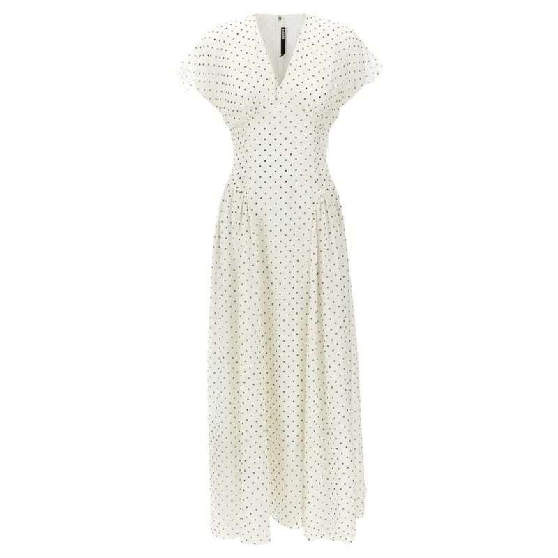 Rotate Polka Dot Maxi Dress White