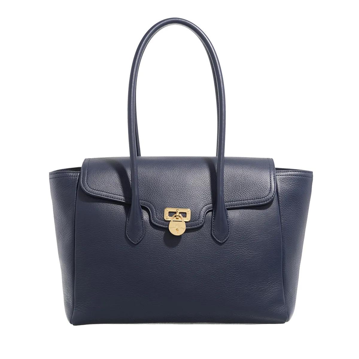 Lauren Ralph Lauren Tnnr Lg Schl-Satchel-Large Refined Navy | Satchel
