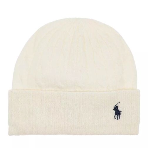 Polo Ralph Lauren Cable Hat Cold Weather Cream Cappello Di Lana