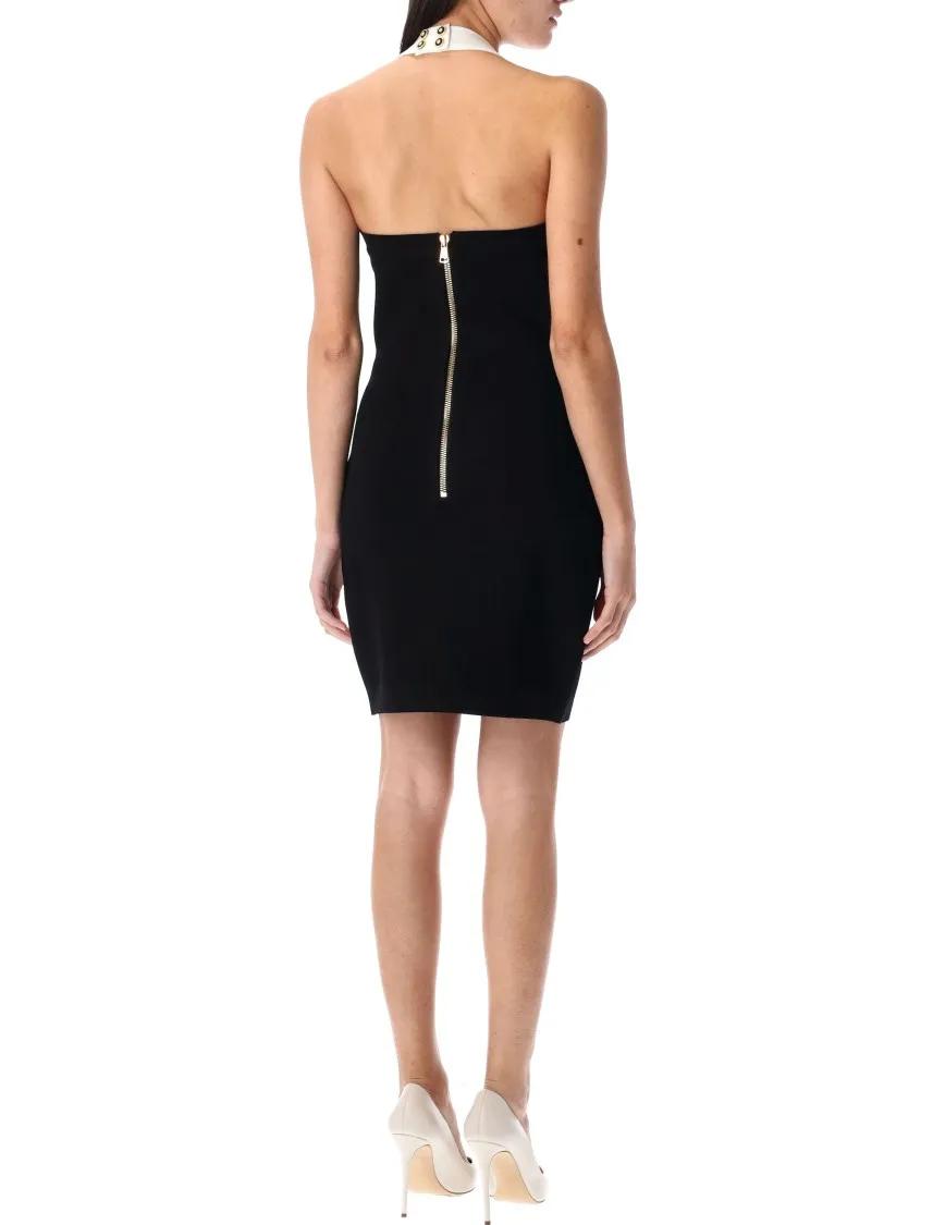 Balmain Mono Dress Black | Minikleid