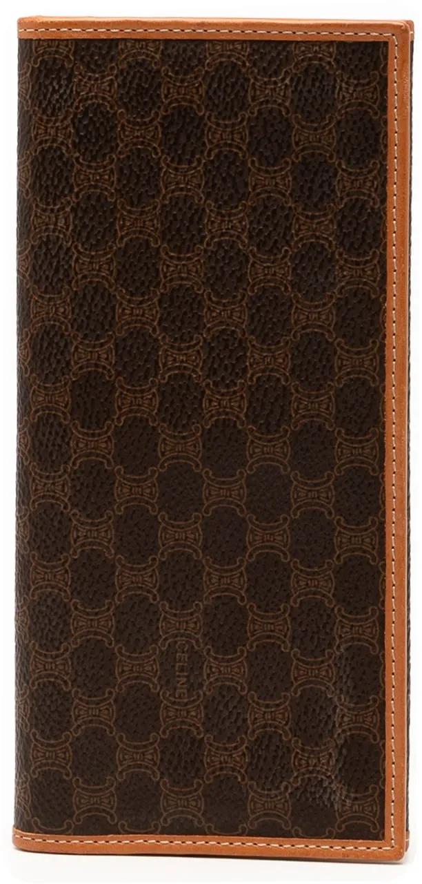 Pre-Loved Celine Geldbörse | Macadam Coated Canvas Long Wallet braun