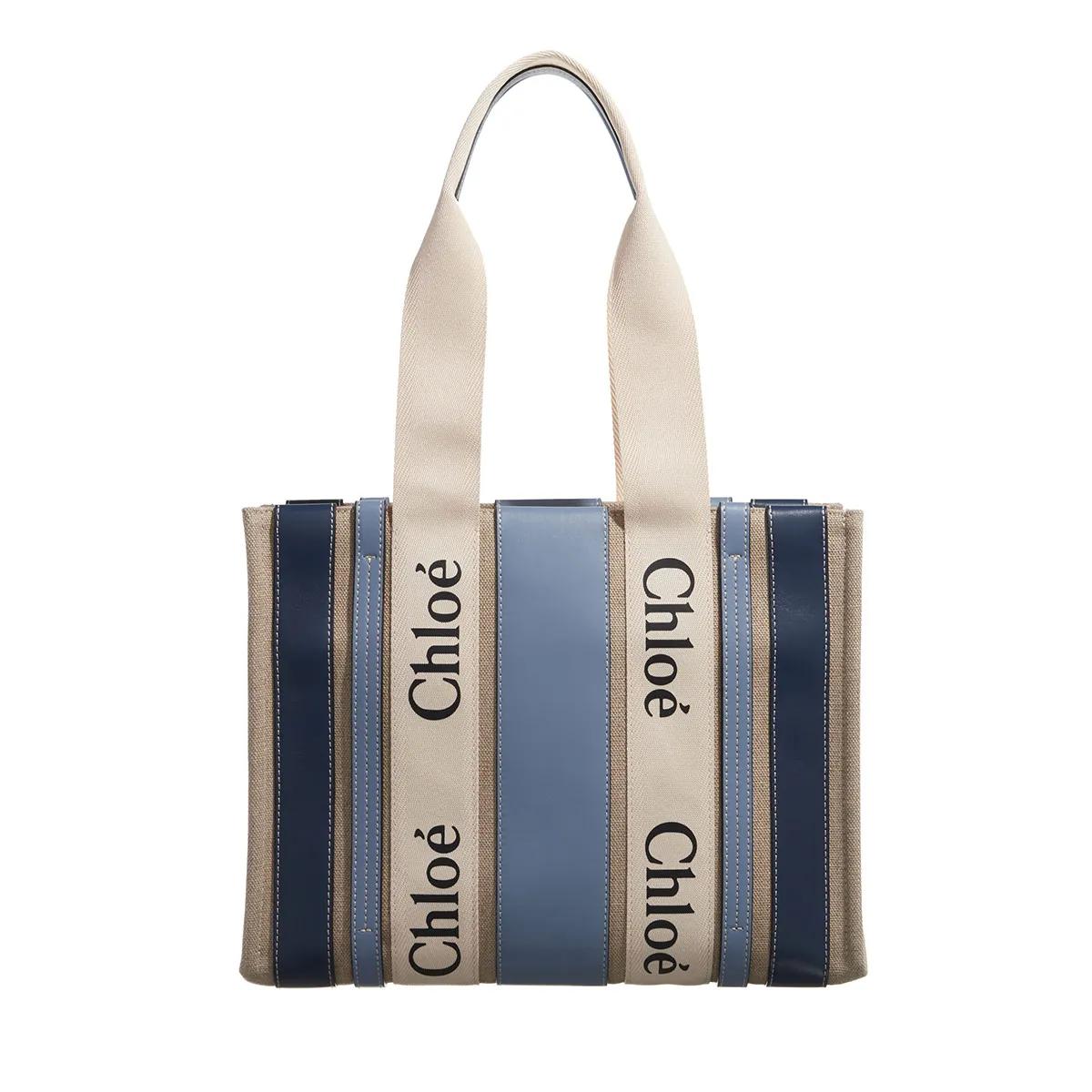 Chloé Woody Medium Tote Bag Blue | Tote