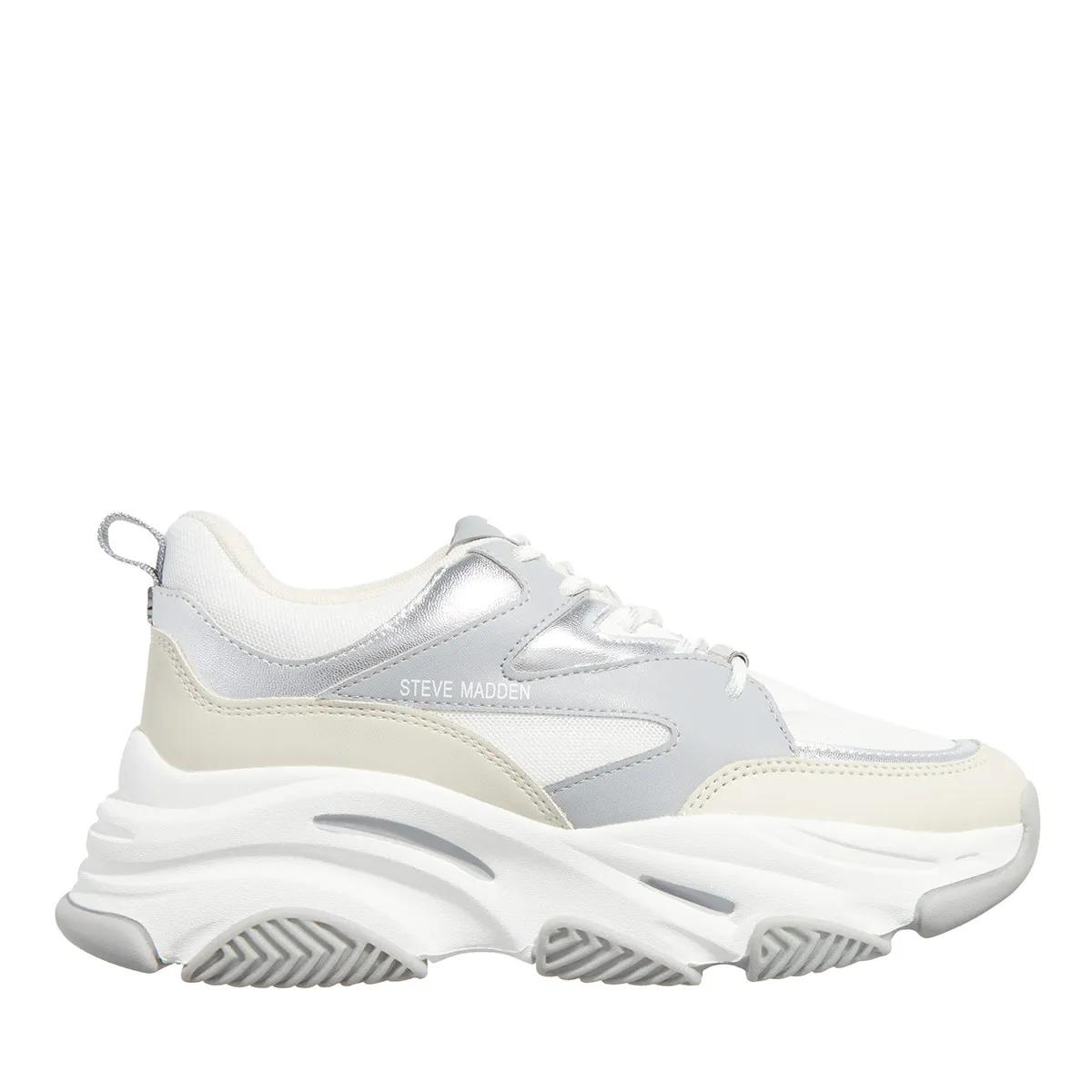 Steve Madden Progressive Silver/White | Low-Top-Sneaker