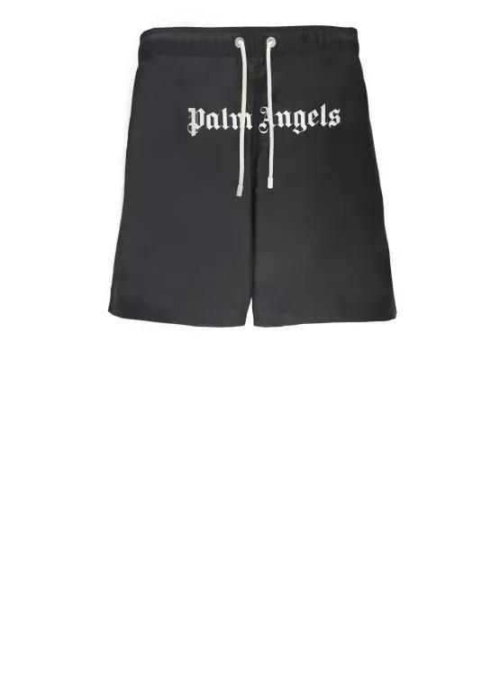 Palm Angels Swim Trunks With Logo Black