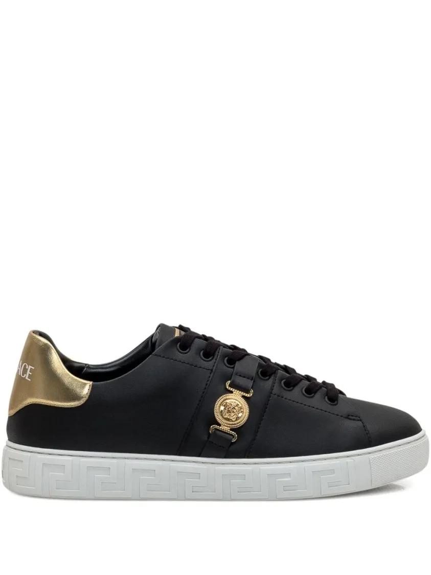Versace Refined Black And Gold Versace Sneakers Black | Low-Top-Sneaker