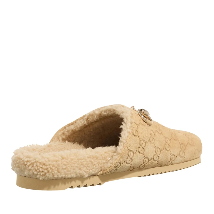 Gucci GG Suede Mules Beige Mule