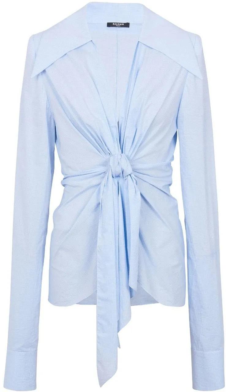 Balmain Top Light Bluewhite blau | T-Shirt