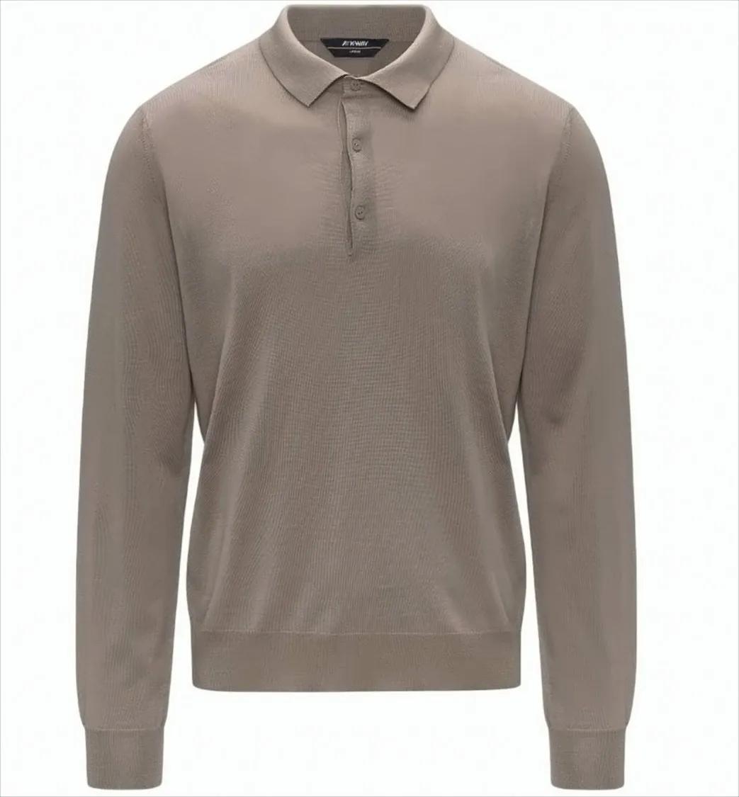 K-Way Rey Merino Wool Blend Sweater Brown | Polohemd