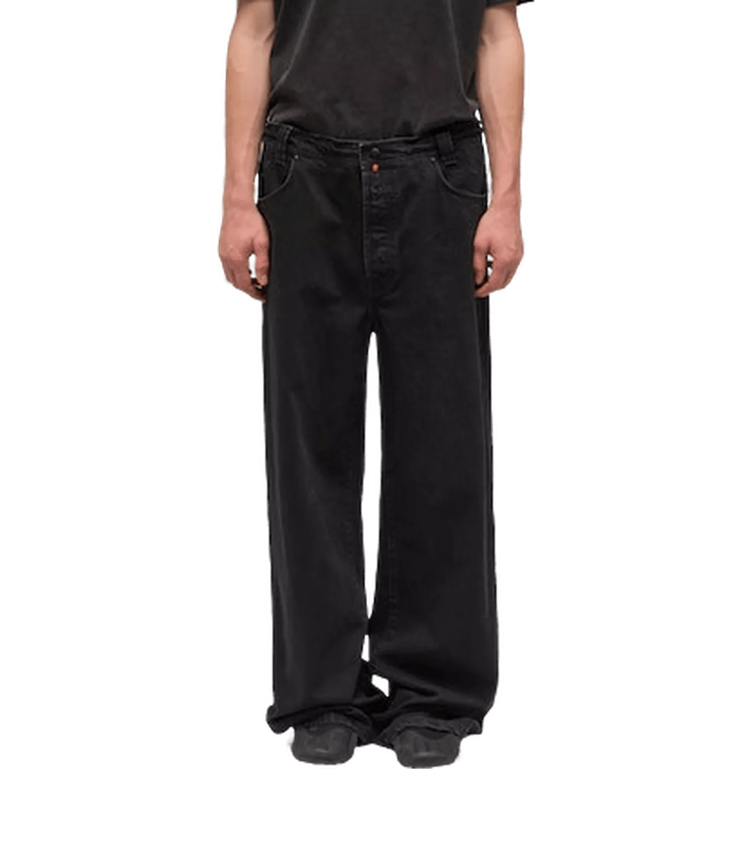 032c New Classic Wide Leg Jeans Black Black